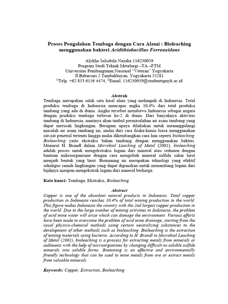 Proses Produksi Tembaga | PDF