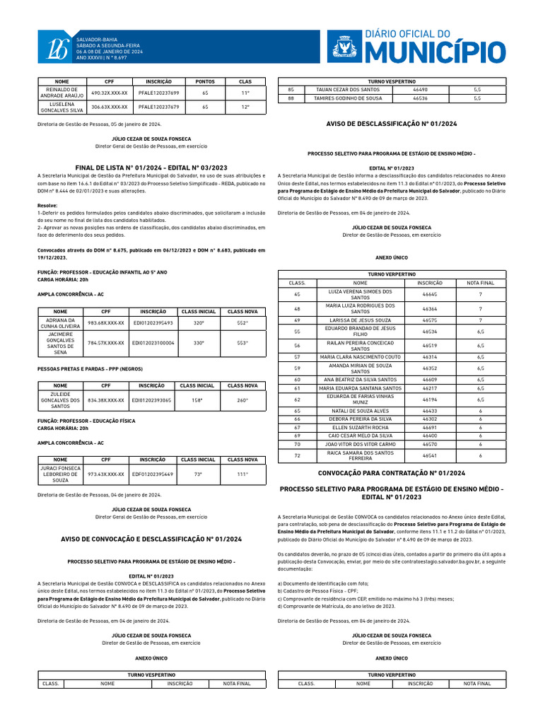 Tmp Final De Lista N 01 2024 Download Grátis Pdf Brasil Business 