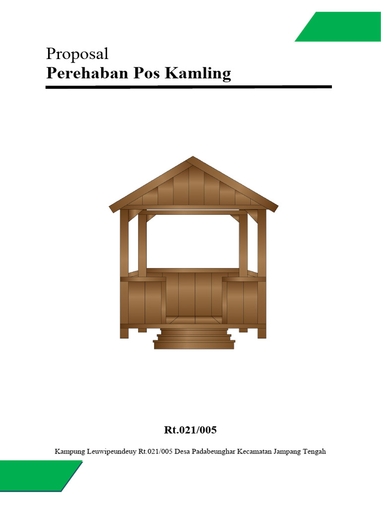 Proposal Pembangunan Pos Kamling | PDF | Griya & Taman | Sains & Matematika
