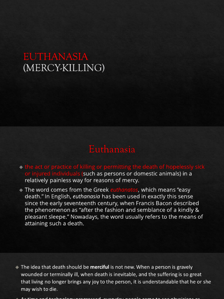 EUTHANASIA | PDF | Social Science | Religion & Spirituality