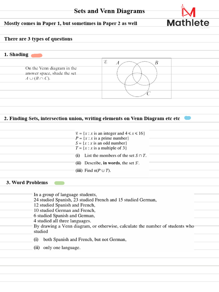 Sets and Venn Diagram - P2 (Merged).pdf | PDF