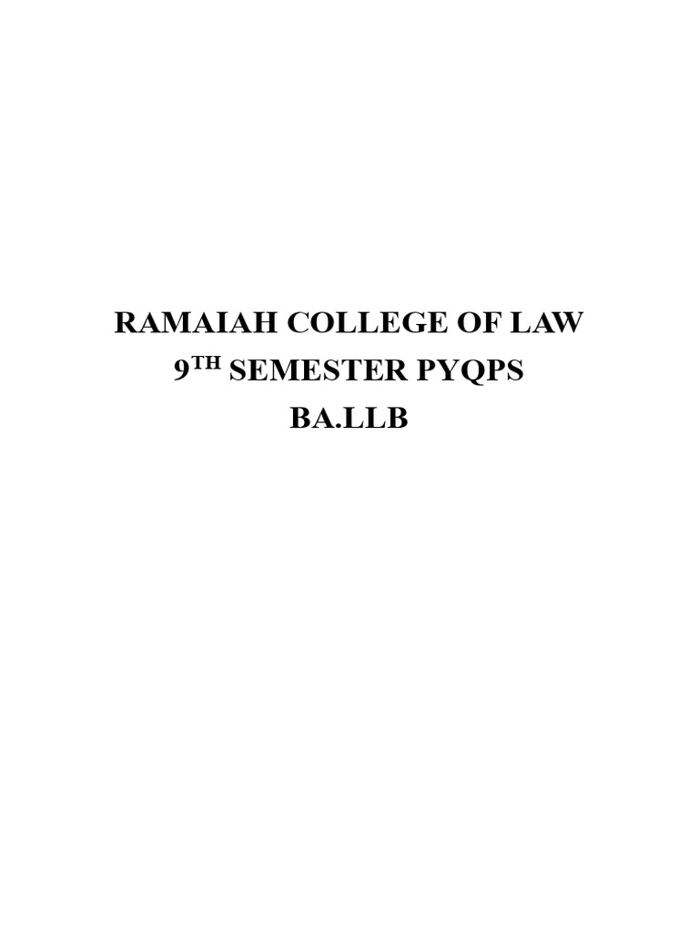 9th Semester BA LLB CPC Syllabus & PYQPs | PDF | Patent | Statutory ...