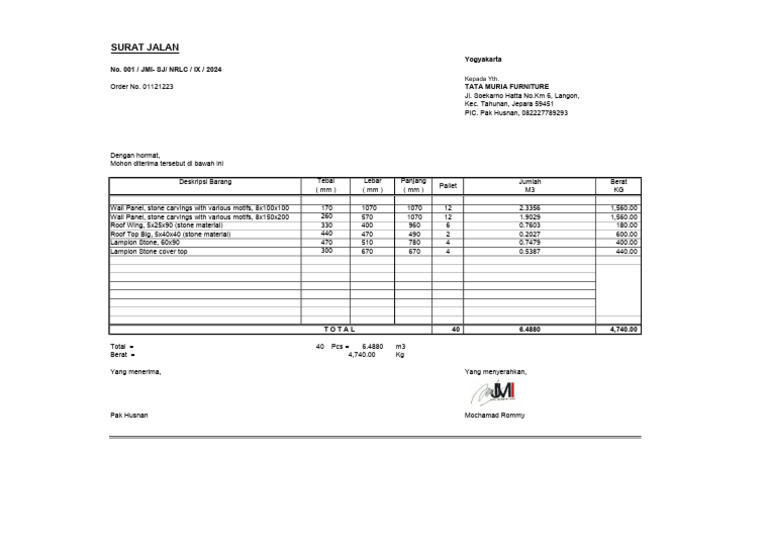 Surat Jalan Paras Only-1 | PDF