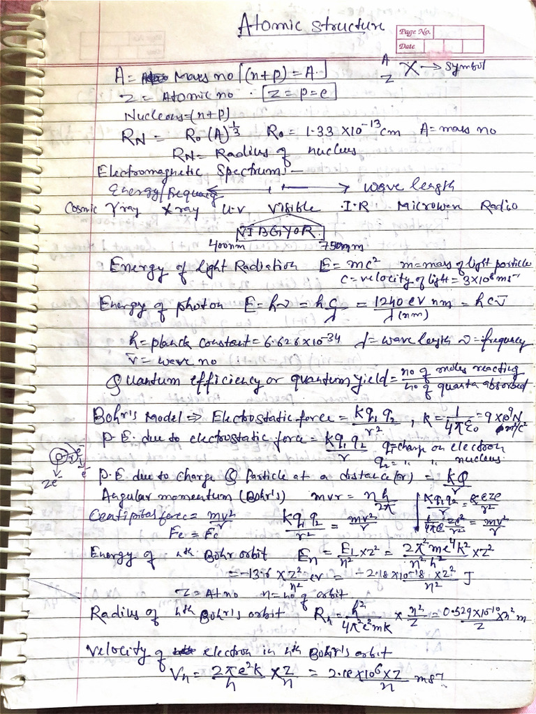 Atomic Structure Jee | PDF