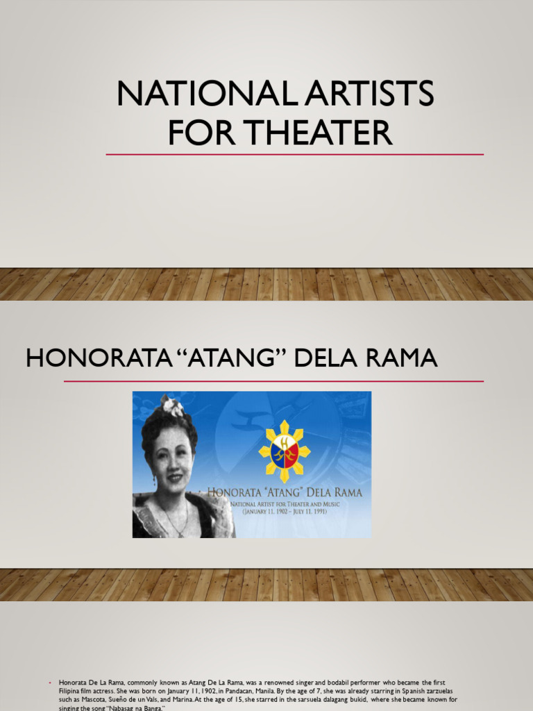 National Artists of Philippine Theater | PDF | Philippines