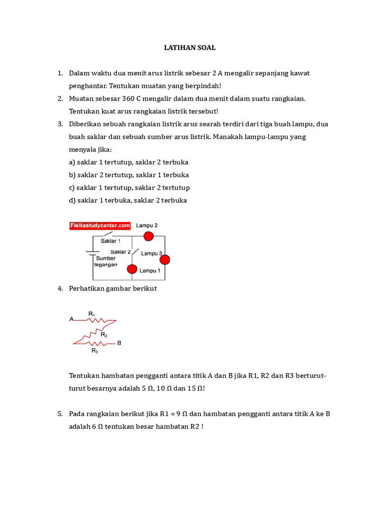 Latihan Soal Listrik Dinamis | PDF