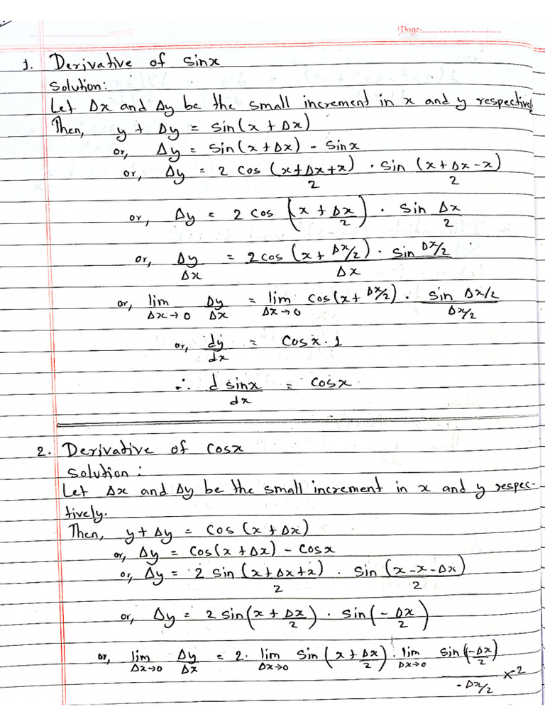 Class 11 Derivatives Ex-16.2 | PDF