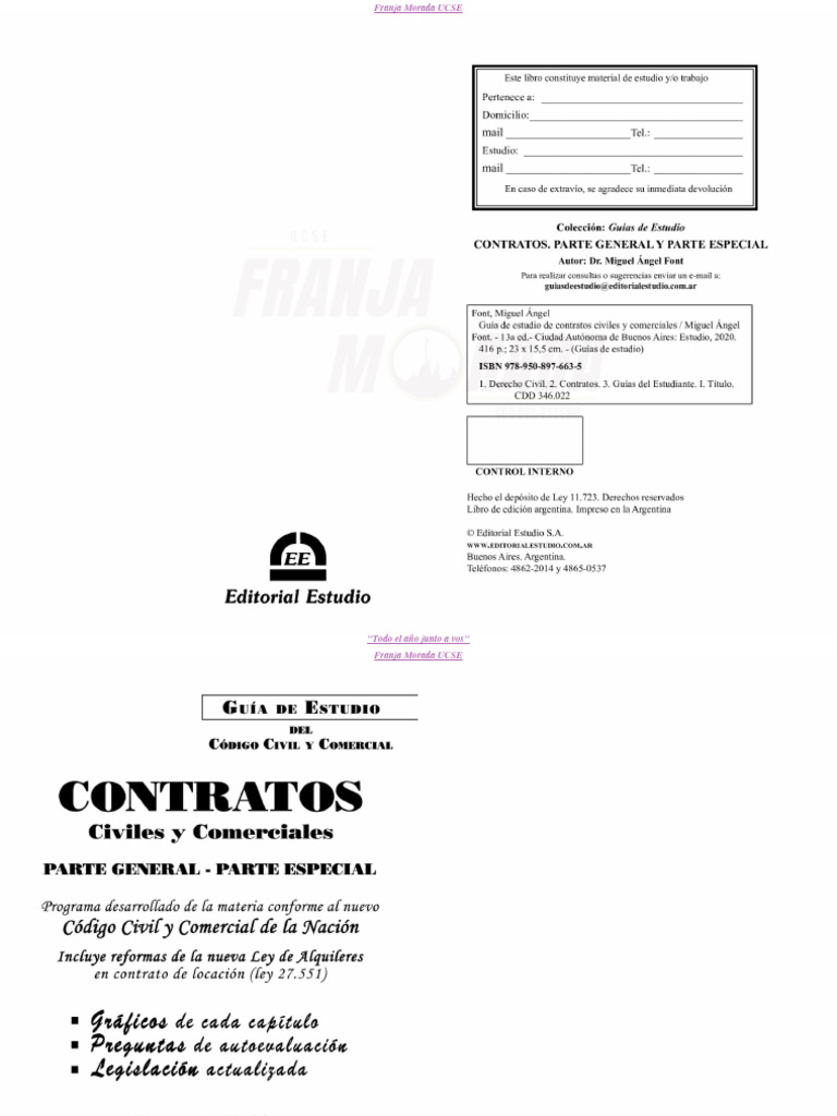 Contratos Parte General y Especial 2020 | PDF