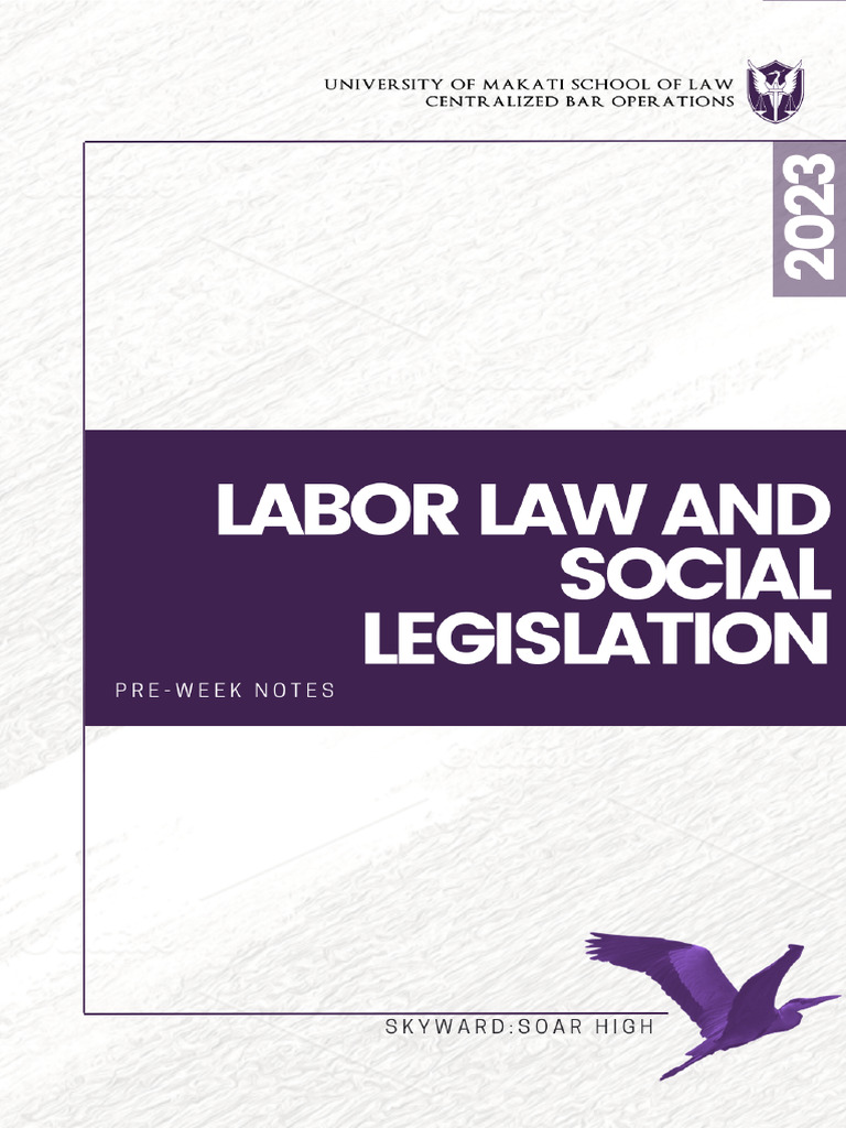 UMak BarOps Pre-Week Notes - Labor Law and Social Legislation | PDF ...