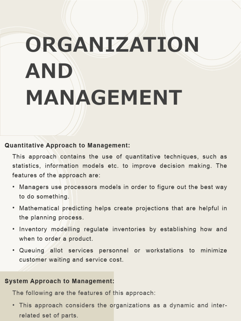 Organization AND Management | PDF | System | Human Resources