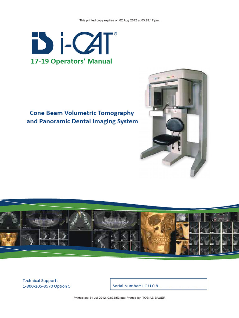 I-Cat 17-19 Operator Manual | PDF | Ct Scan