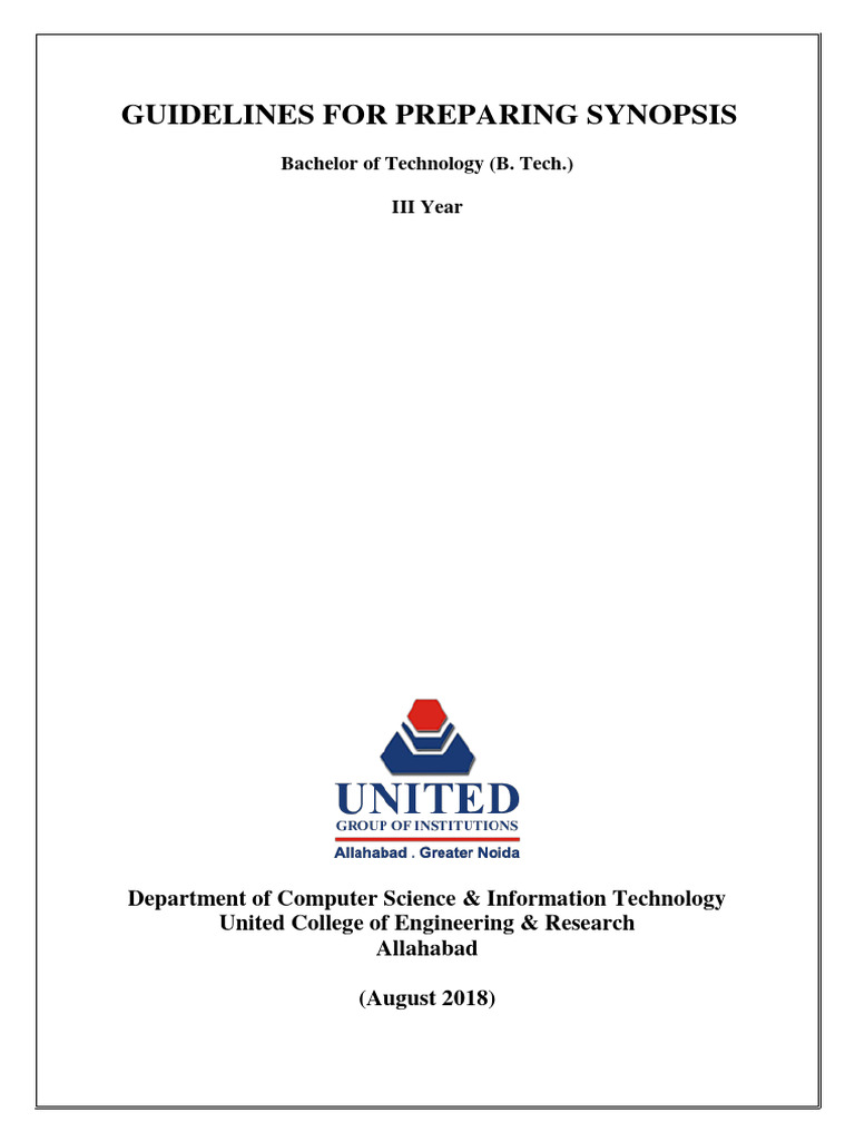 Synopsis Guidelines | Download Free PDF | Paragraph | Times New Roman