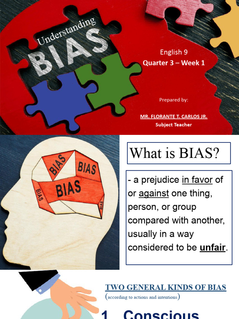 E9 Q3 W1 Understanding Bias | PDF | Bias | Cognition