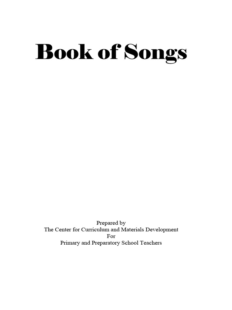 Book of Songs | PDF | Lesson Plan | Song Structure
