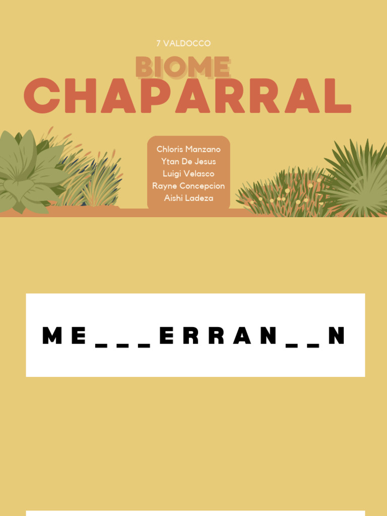 Chaparral Biome Overview | PDF