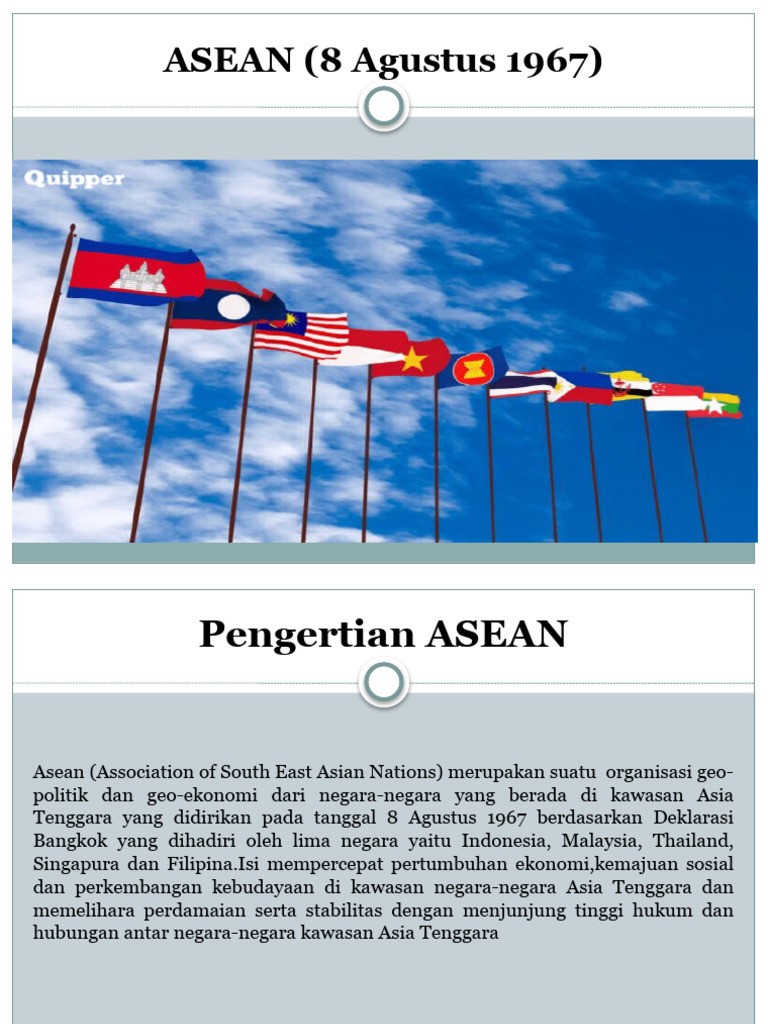 ASEAN (8 Agustus 1967) | PDF