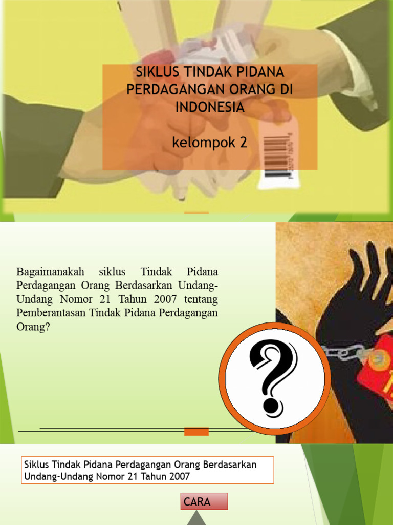 Siklus TPPO Berdasarkan UU No. 21/2007 | PDF