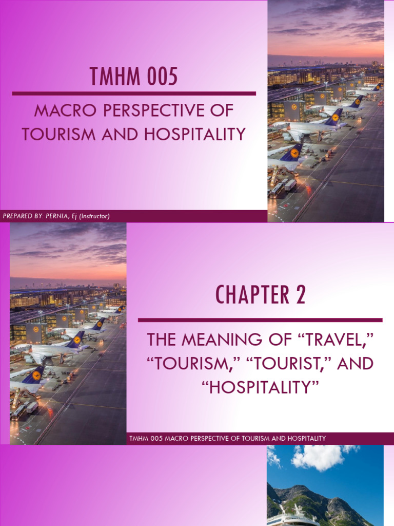 Tourism & Hospitality Basics | PDF | Tourism