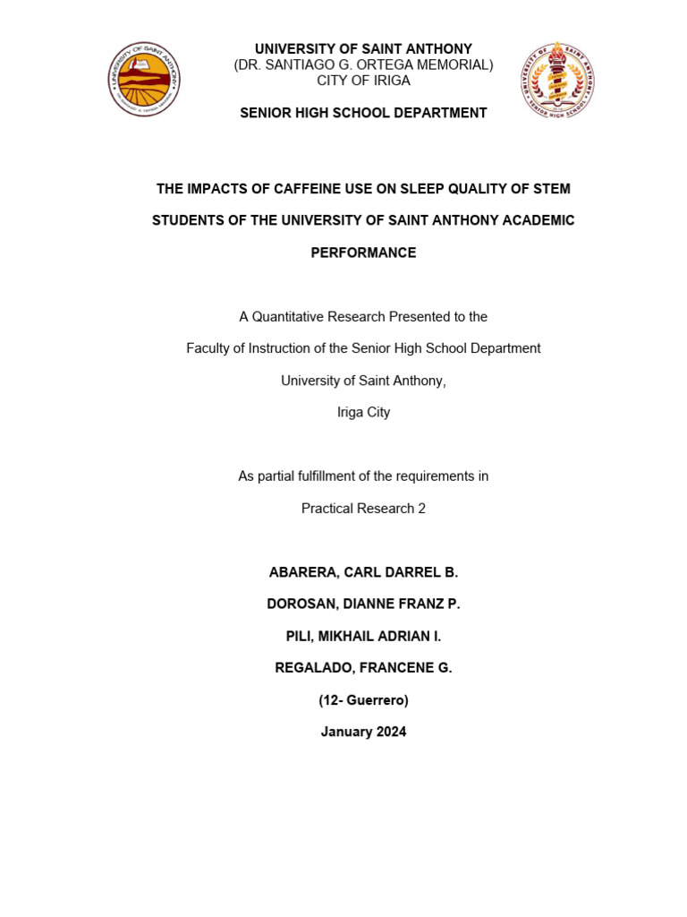 Group 2 Chapter 3 and Chapter 4 FINAL 1 | PDF | Caffeine | Drink