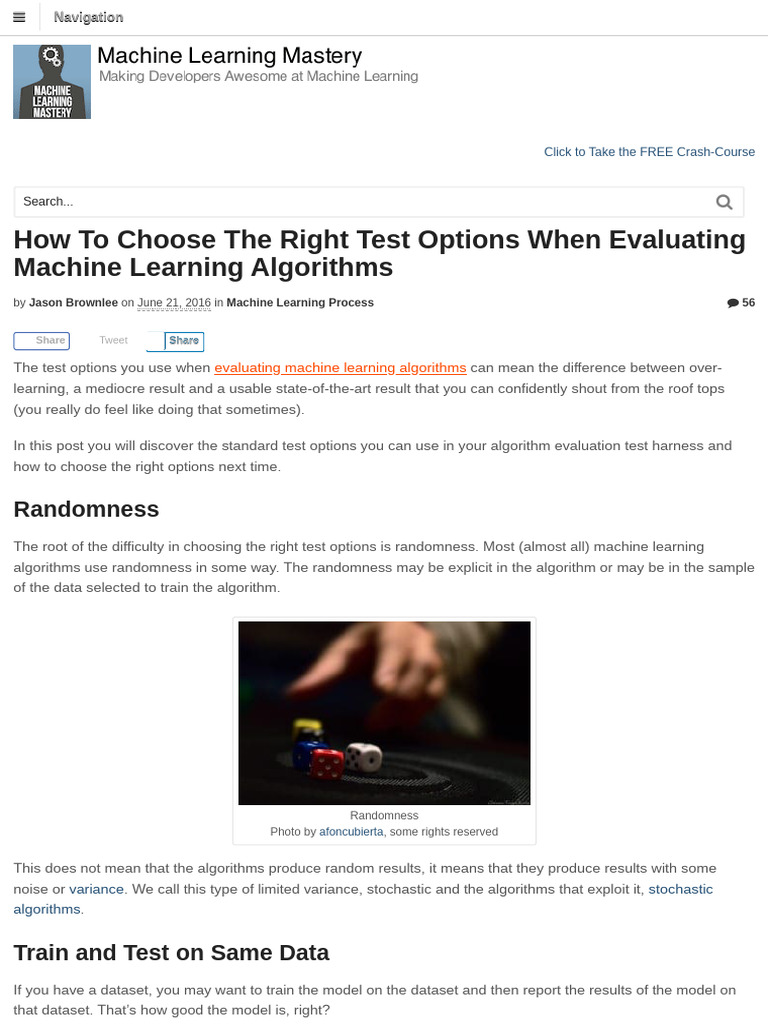 Cross-Validation in Model Evaluation | PDF | Cross Validation ...