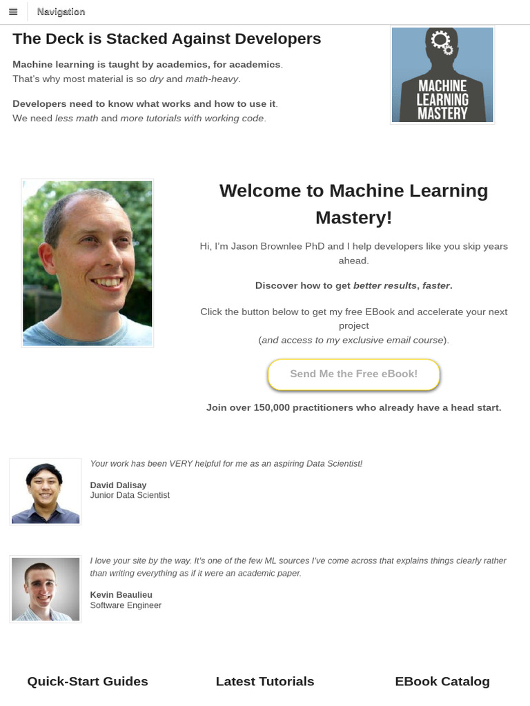 Machine Learning Mastery | Download Free PDF | Machine Learning | Information Technology
