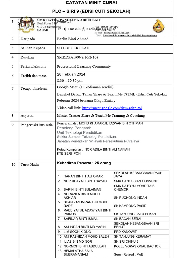 Minit Curai PLC Siri 9 (280224) | PDF