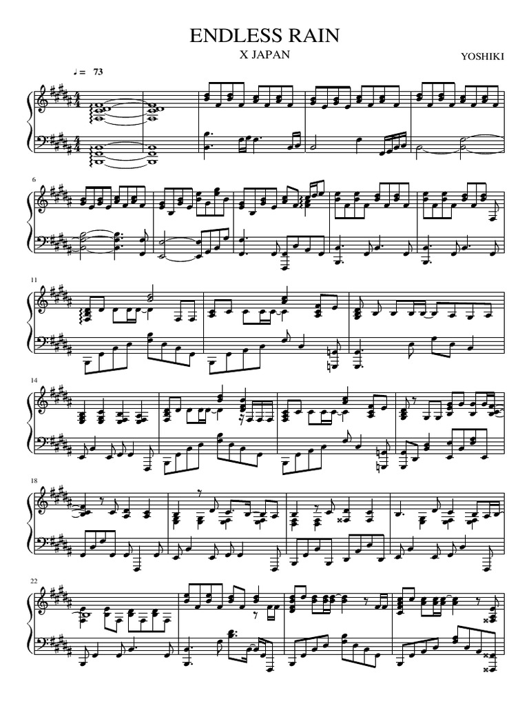 (Ebikeiko) X Japan - Endless Rain | PDF