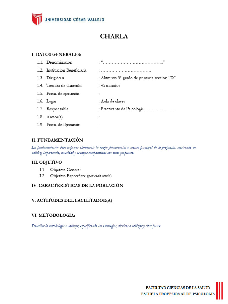 Formato de CHARLA | PDF