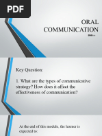 Oral Communication, Grade 11 Quarter 2 | PDF | Communication | Speech