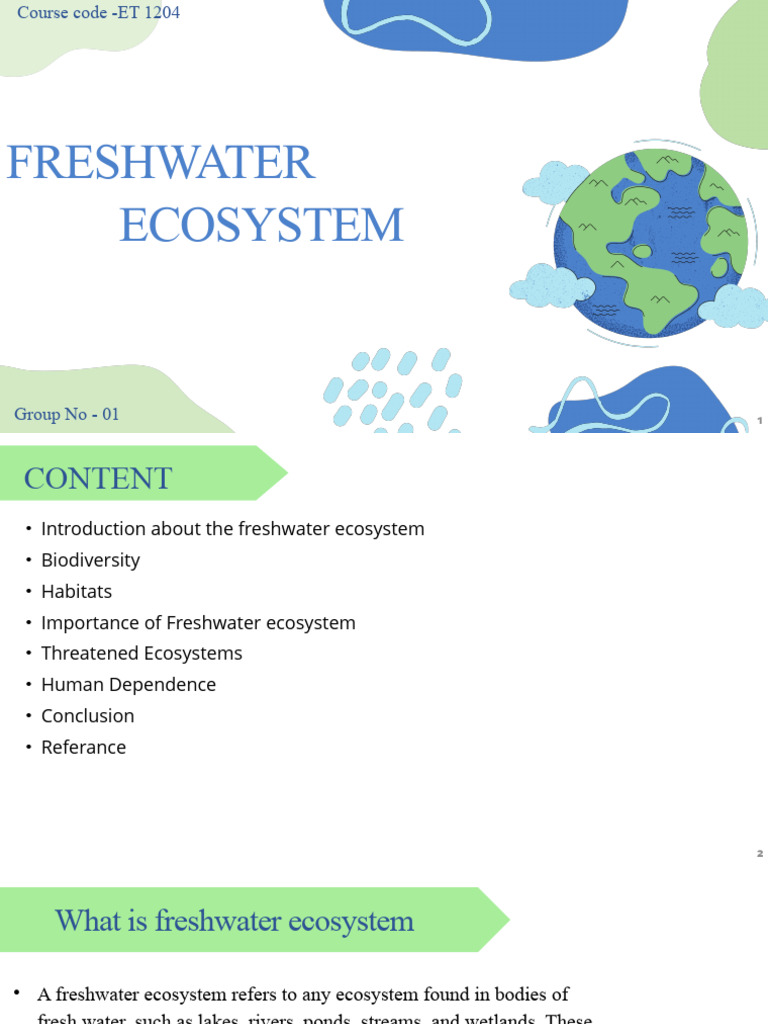 Fresh Water Ecosystem | PDF | Ecosystem | Aquatic Ecosystem