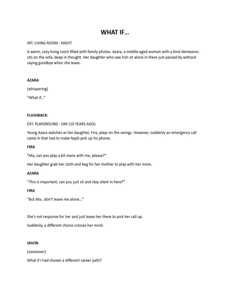 What If - Script | PDF