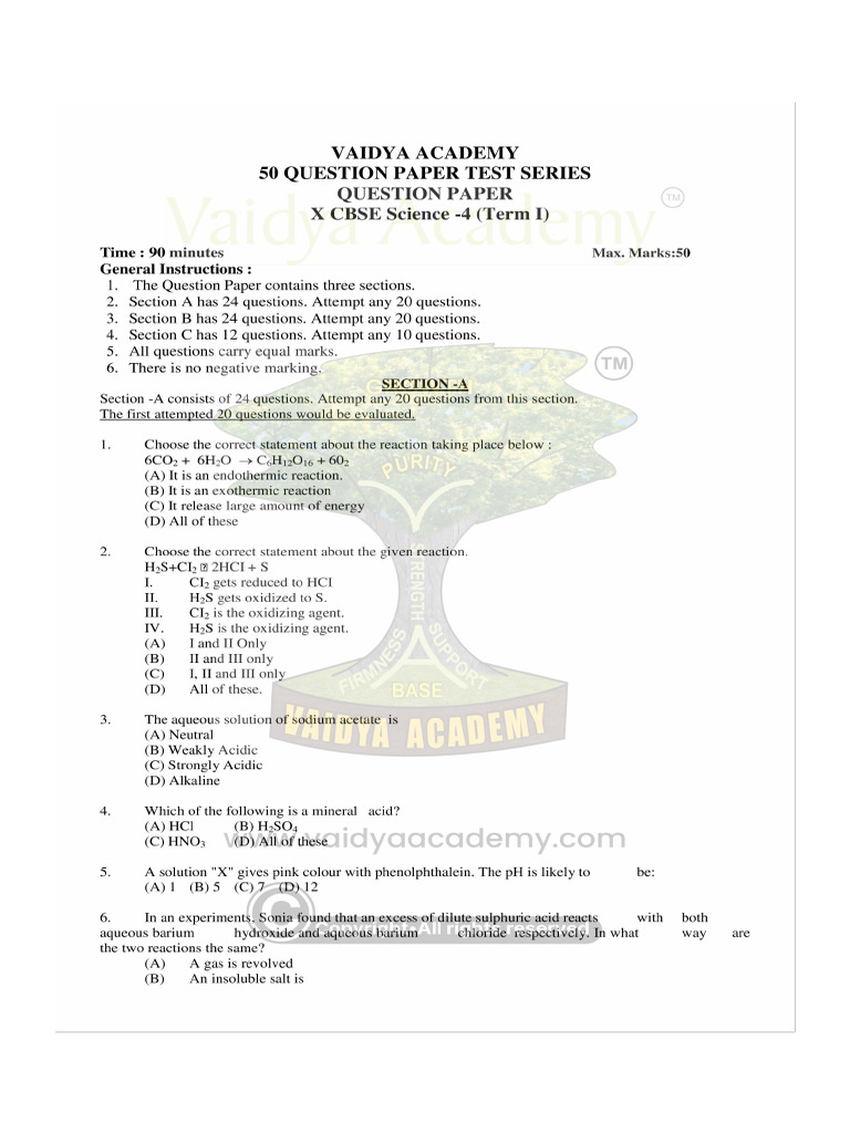 Science Board Pattern 3 | PDF