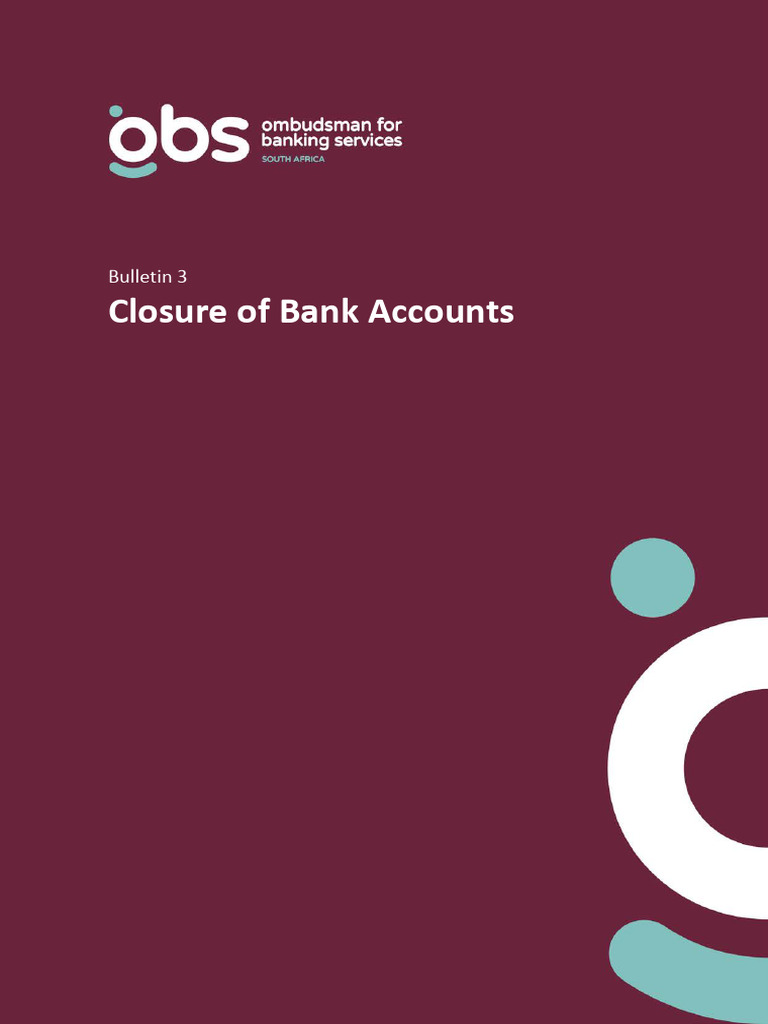 Bulletin 3 Closure of Bank Accounts Final 30.01.2018 | PDF | Banks ...