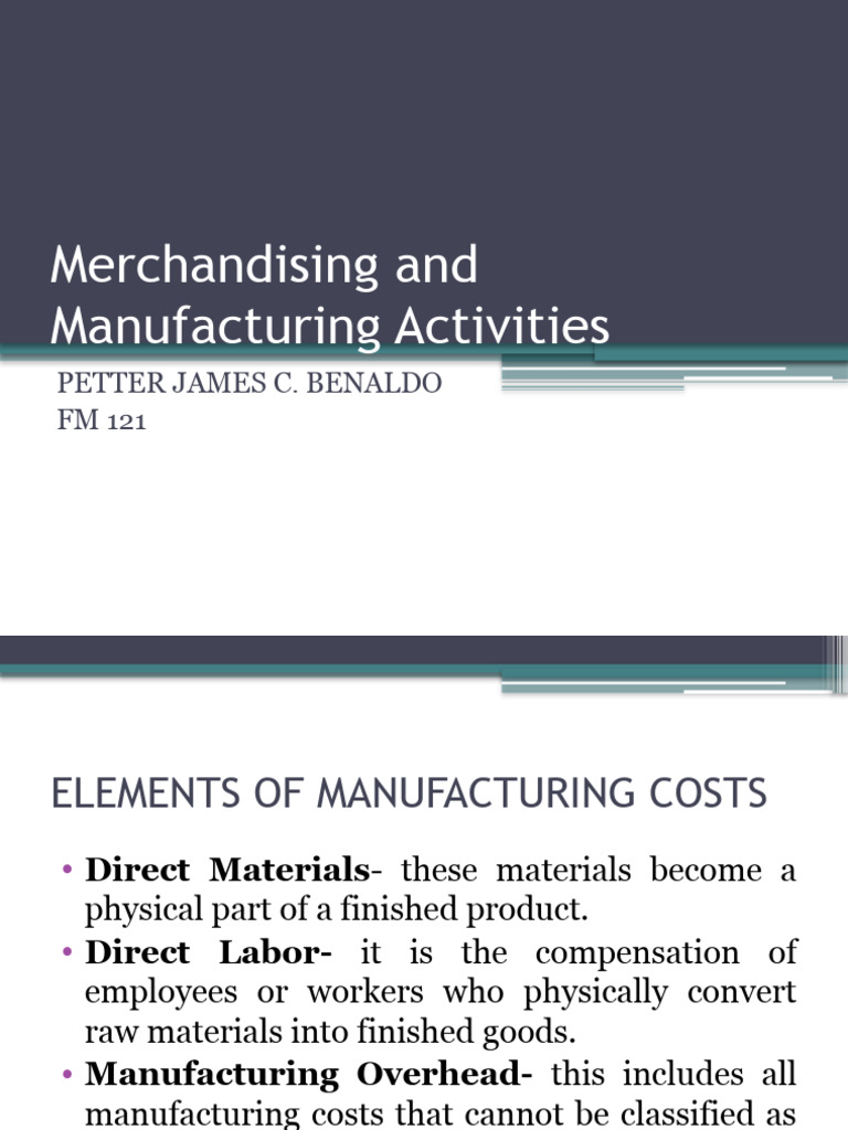 Merchandising and Manufacturing Activities | PDF | Inventory | Payroll Tax