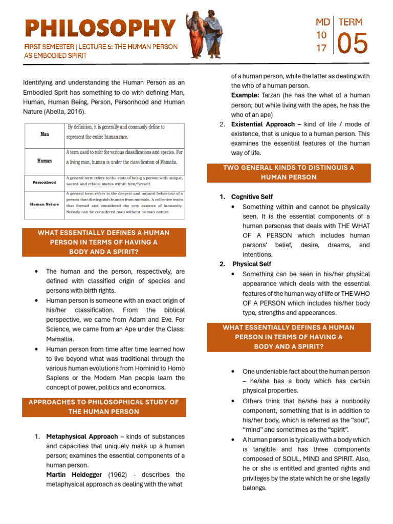 Lesson 5 Philo | PDF | Soul | Ātman (Hinduism)
