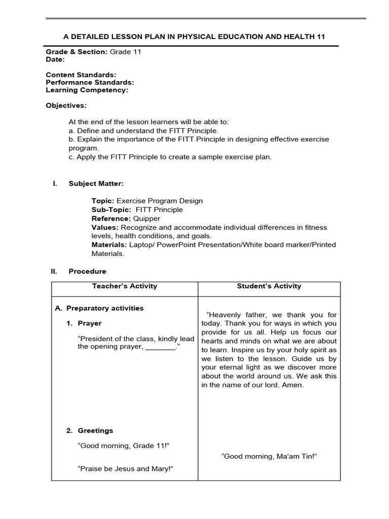 Fitt Principle | PDF | Physical Fitness | Strength Training