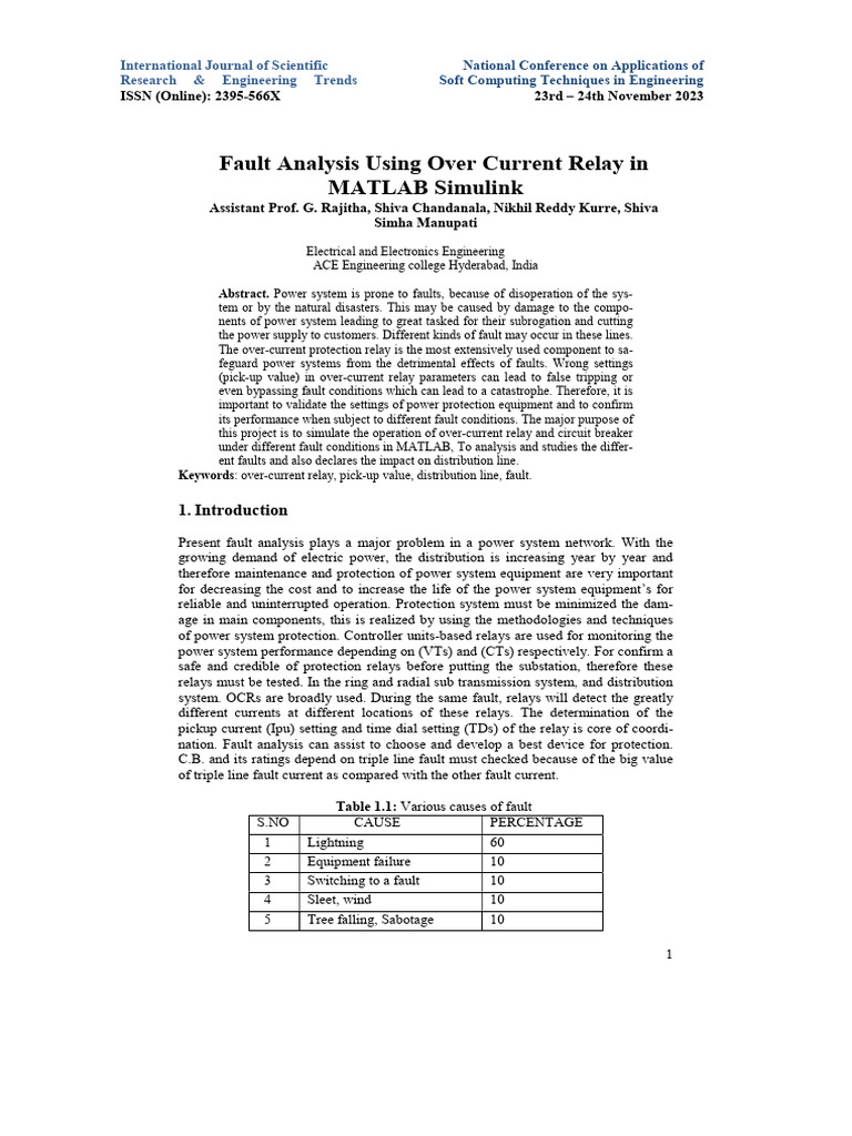 Performance Analysis Using Over Current Relay | PDF | Relay | Logic Gate Performance Analysis Using Over Current Relay | PDF | Relay | Logic Gate