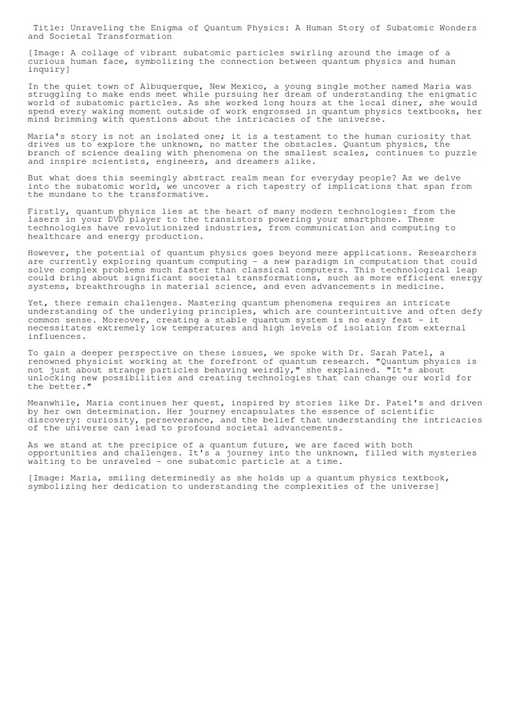 Unraveling The Mysteries of Quantum Physics: A Journey Into The Subatomic World | PDF | Physics ...