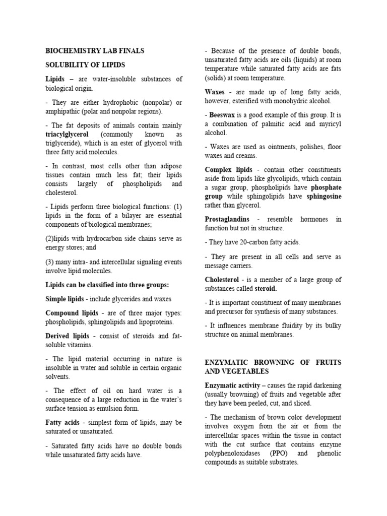 BIOCHEMISTRY LAB Notes | PDF | Rna | Translation (Biology)