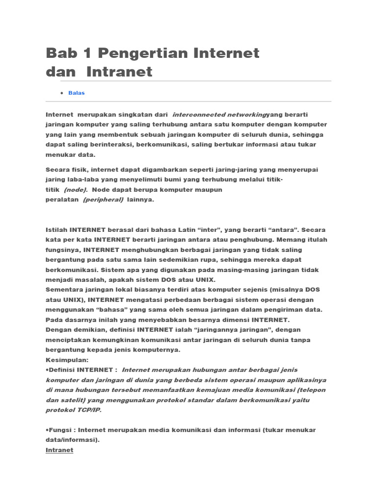 Materi Internet Dan Intranet | PDF
