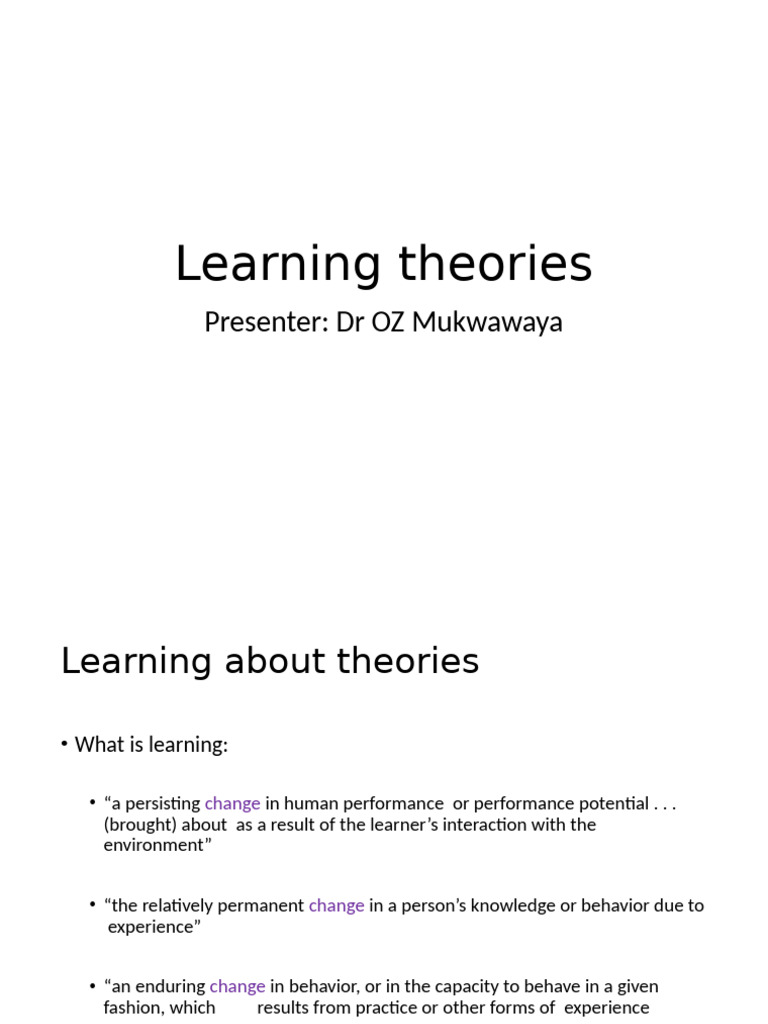 Learning Theories Slides 2024 - Tagged | PDF | Classical Conditioning | Reinforcement