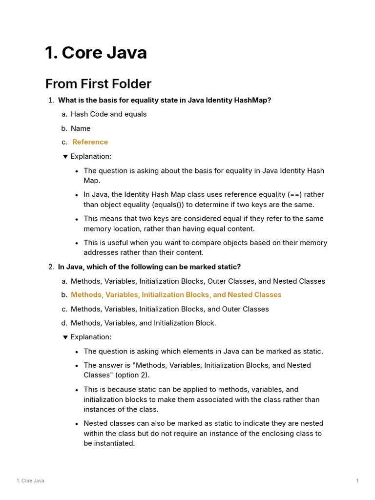 Core Java | PDF | Anonymous Function | Class (Computer Programming)
