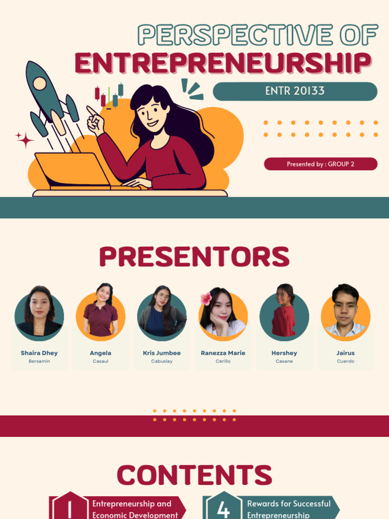 Perspective Of Entrepreneurs Pdf Entrepreneurship Innovation