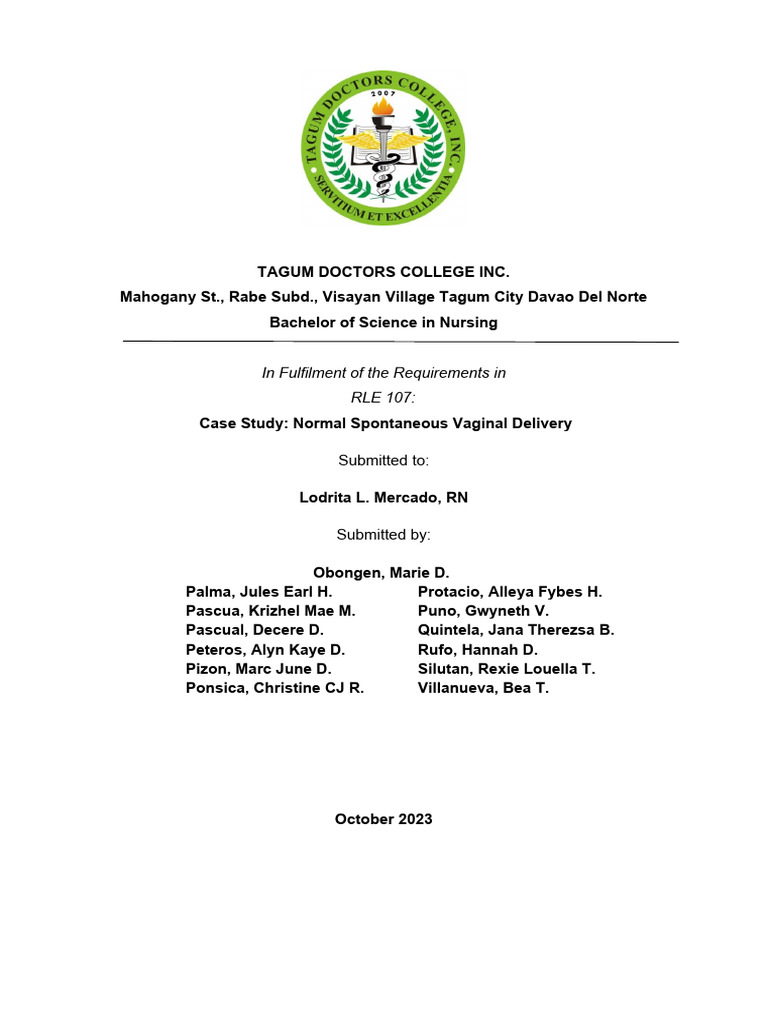Final Case Presentation Group 9 2nd Rotation | Download Free PDF | Childbirth | Pregnancy