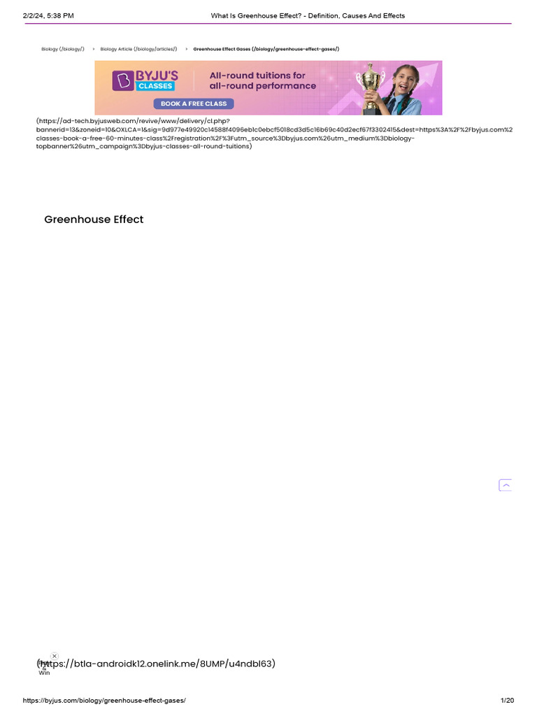 What Is Greenhouse Effect Definition Causes And Effects Pdf
