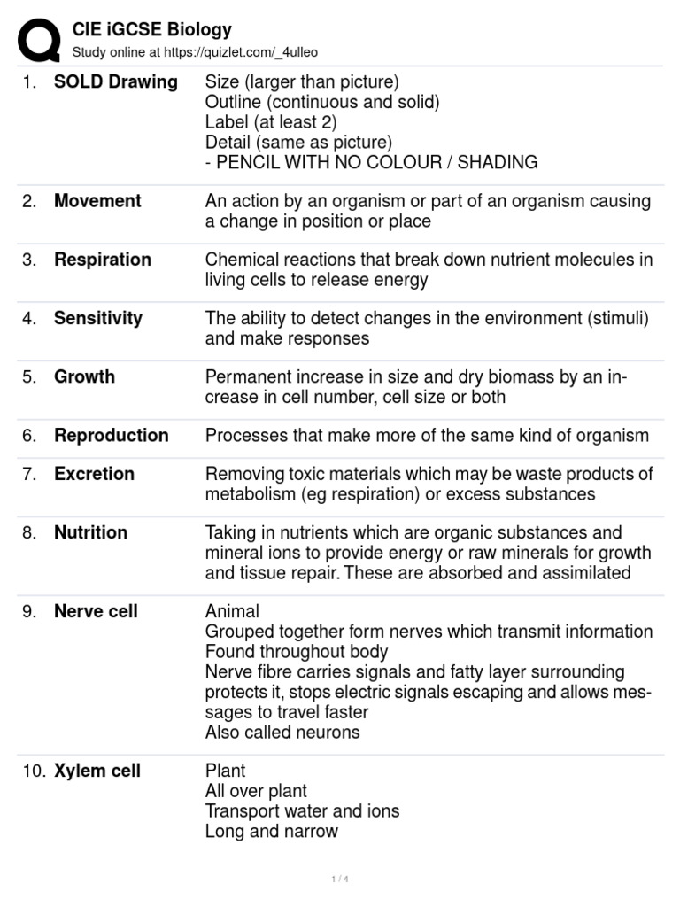 Flash Cards | Download Free PDF | Cell (Biology) | Plants