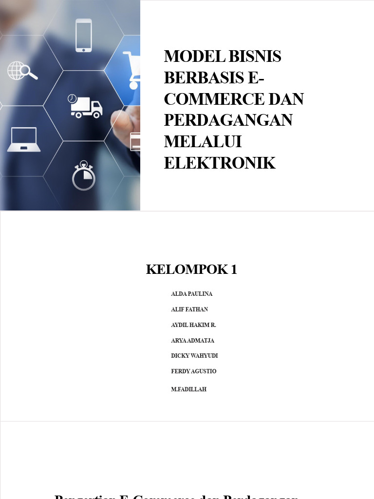 MODEL-BISNIS-BERBASIS-E-COMMERCE-DAN-PERDAGANGAN-MELALUI-ELEKTRONIK KELOMPOK 1 HM | PDF | Komputer