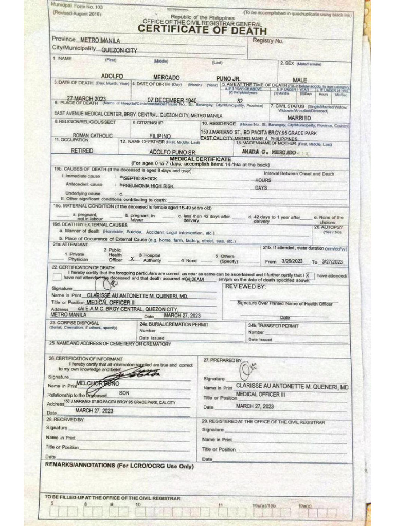 death certificate | PDF