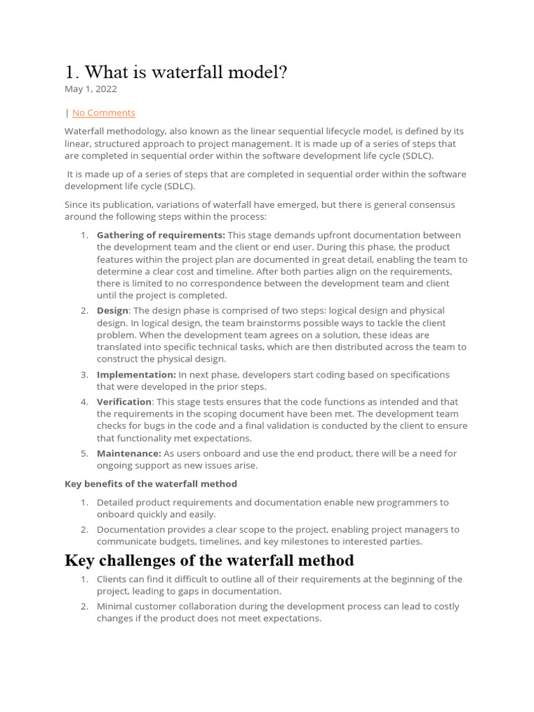 Agile vs Waterfall: Key Differences Explained | PDF | Internet Protocol ...