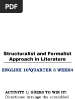Structuralist - Formalist Approach Handout | PDF | Narration | Human Communication